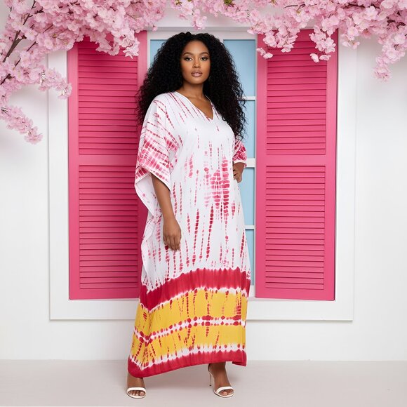 Gypsie Blu | Dresses | Gypsie Blu Women Tie Dye Printed Caftan Dress ...